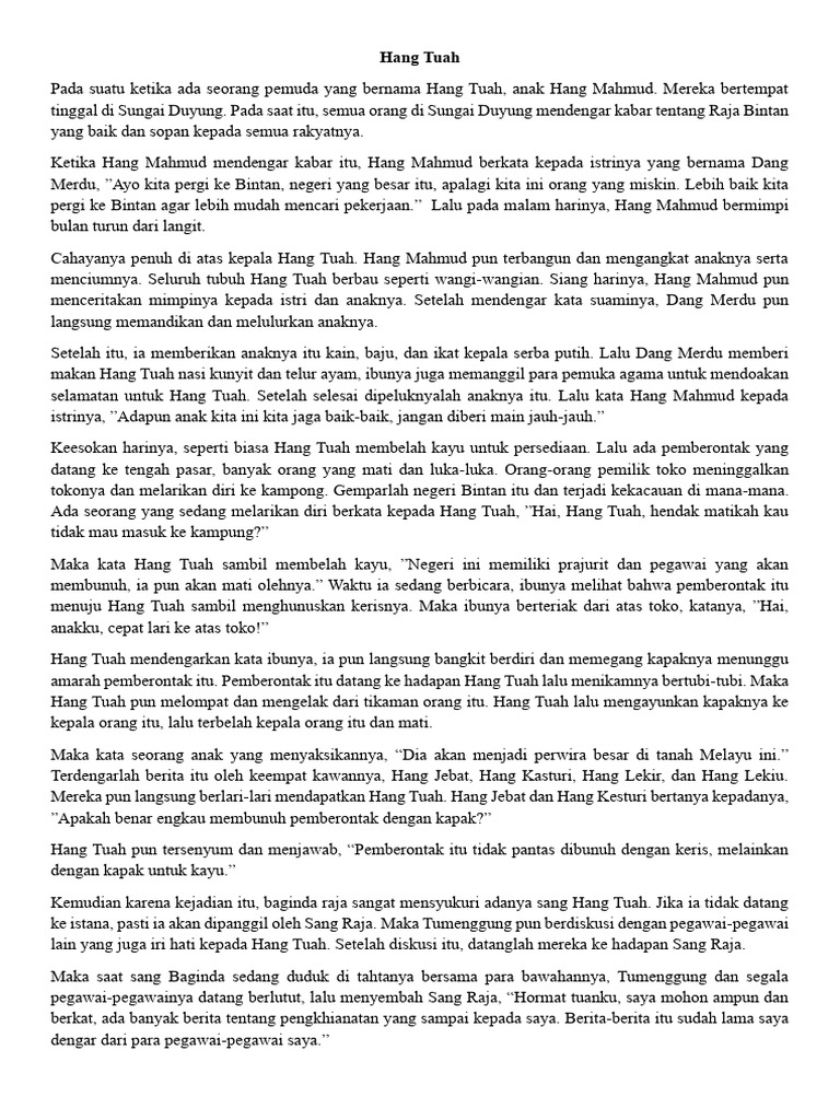 Contoh Hikayat | PDF