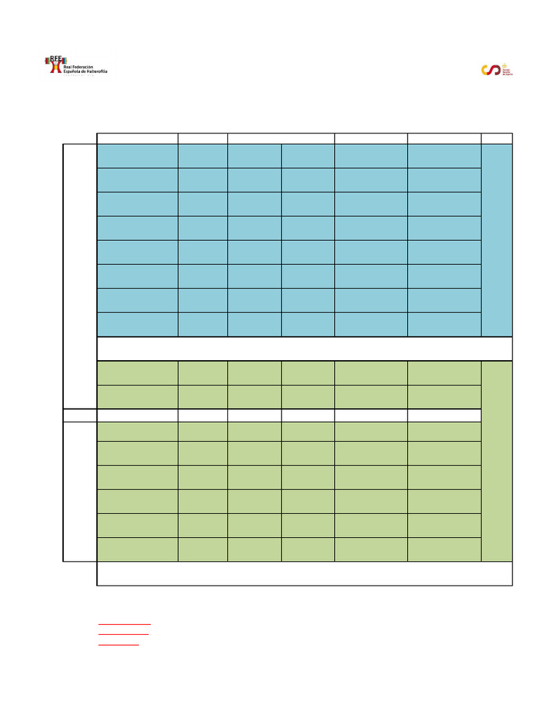 Horarios DEFINITIVOS Sub172 | PDF