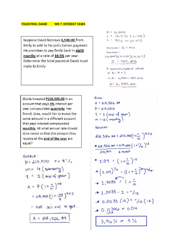 TOLENTINO - wk7 Tasks Examples 2s | PDF | Career & Growth