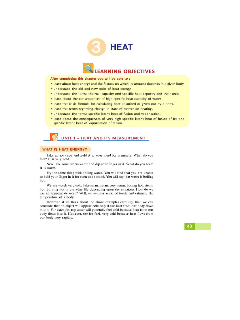 Heat Unit 1 Old Textbook | PDF
