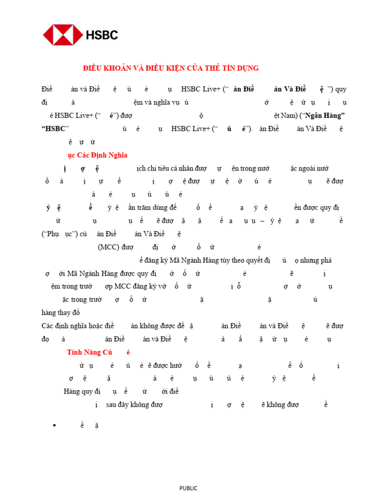 Tcs HSBC Live Plus Credit Card VN | PDF