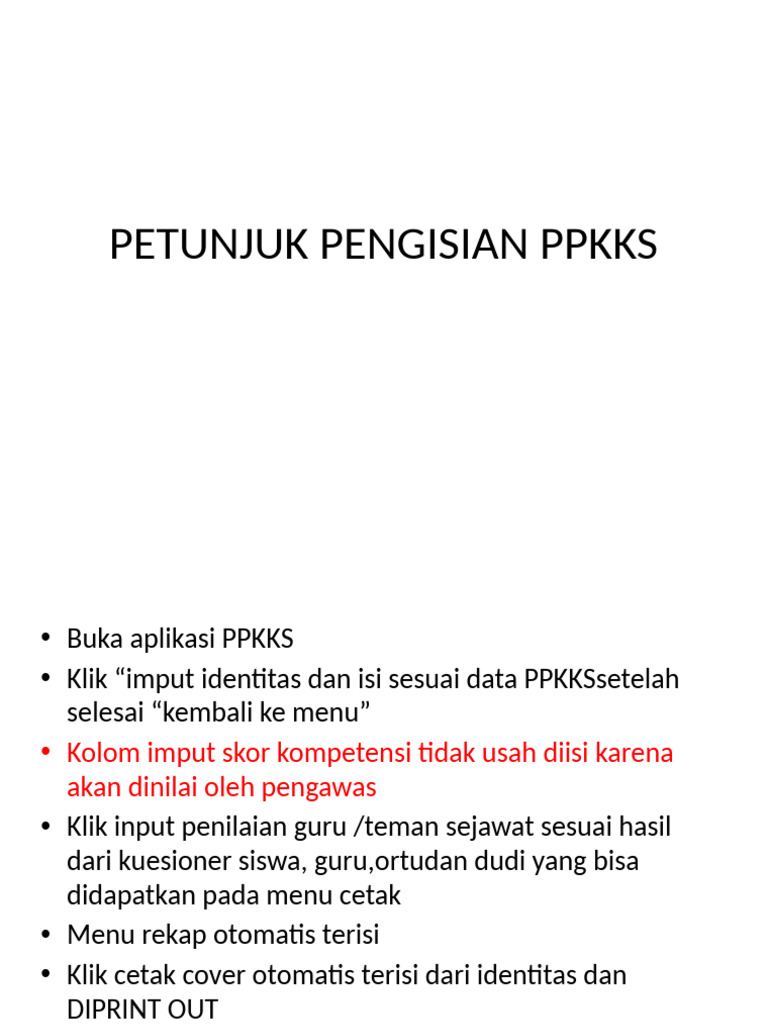 Petunjuk Pengisian PPKKS | PDF | Karier & Perkembangan