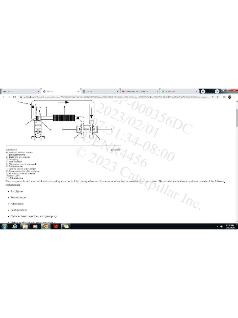 TESTING & ADJUSITNG (Air Inlet and Exhaust System) | PDF