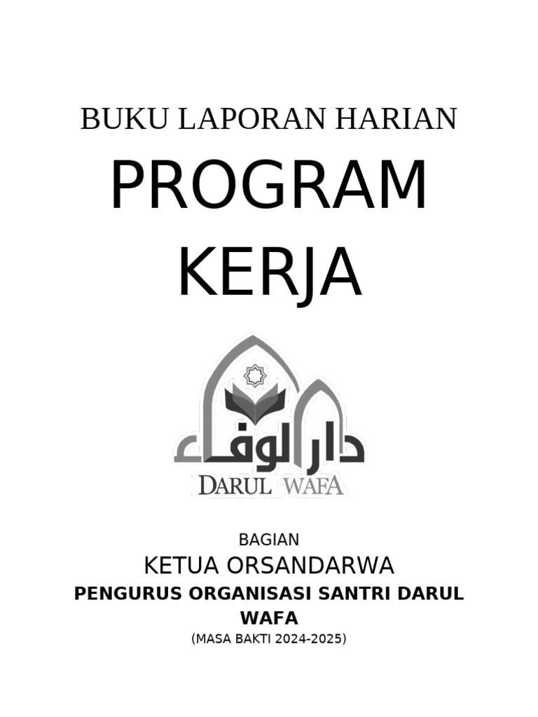 Buku Laporan Harian Program Kerja 2024 | PDF
