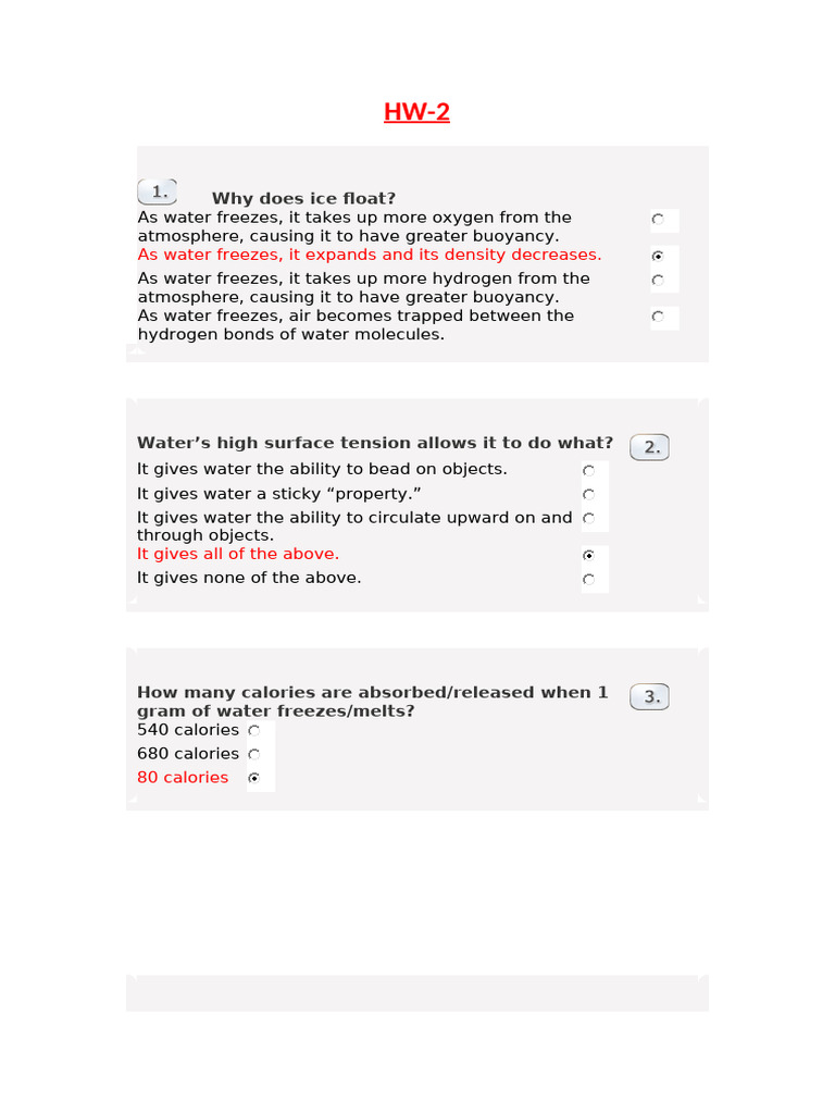 HW 2 | PDF | Science & Mathematics