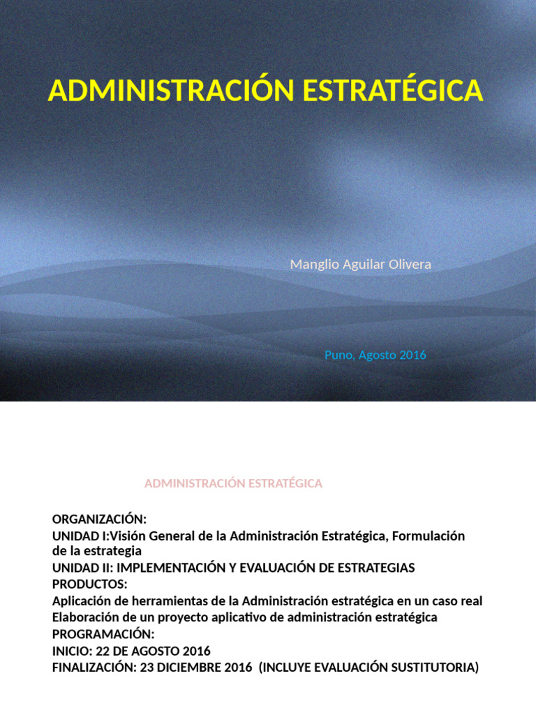 Sesion 01 | PDF | Gestión estratégica | Negocios económicos