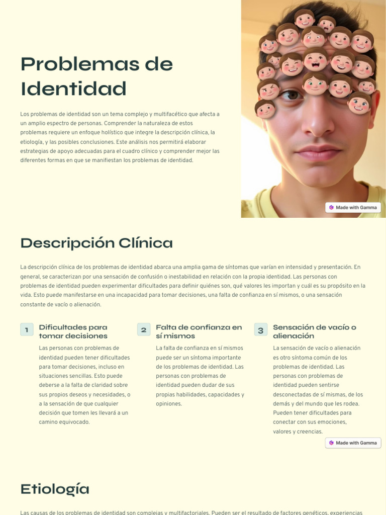 Problemas de Identidad | PDF | Manual Diagnóstico y Estadístico de los ...