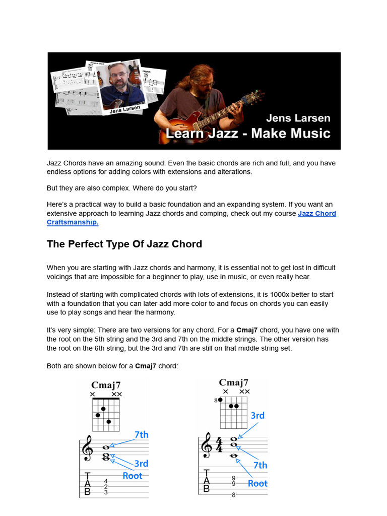The First Jazz Chords To Learn | PDF | Chord (Music) | Elements Of Music