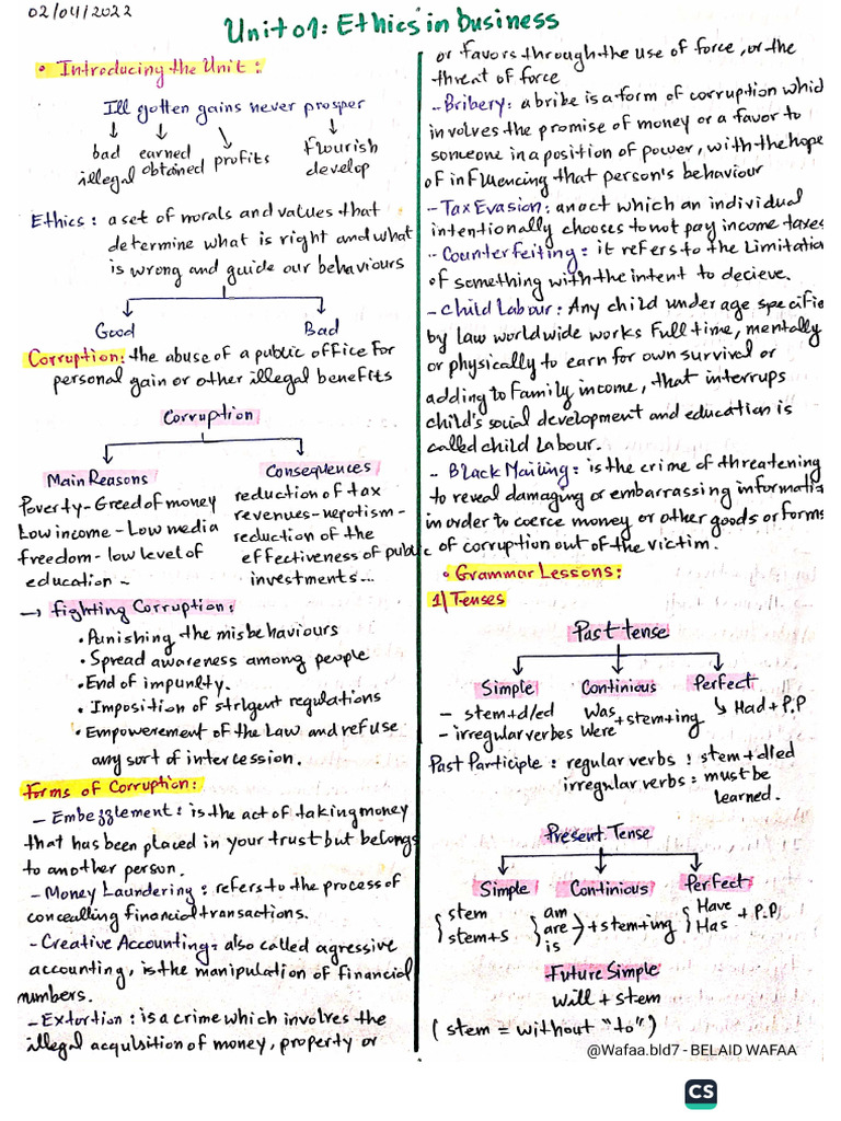 English 3as - Wafaa | PDF