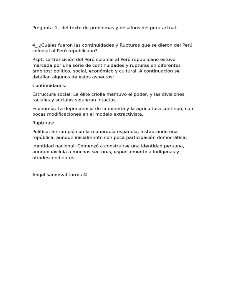 Respuesta de La Pregunta 4 Del Texto | PDF | Política
