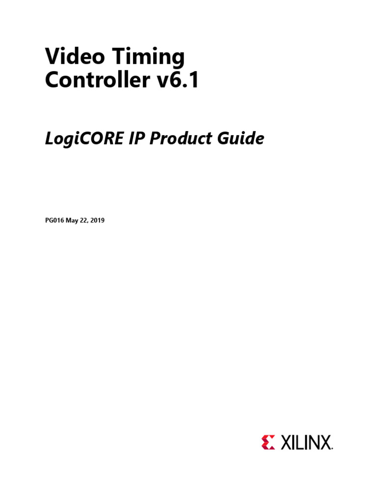 PG016 Video Time Controllerv6.1 | PDF | Video | Input/Output