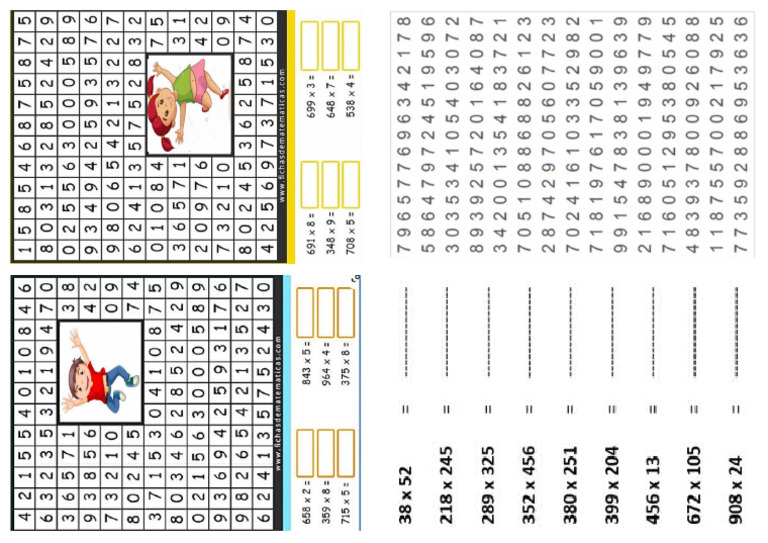 Multiplicacion-Sopa de Numeros | PDF