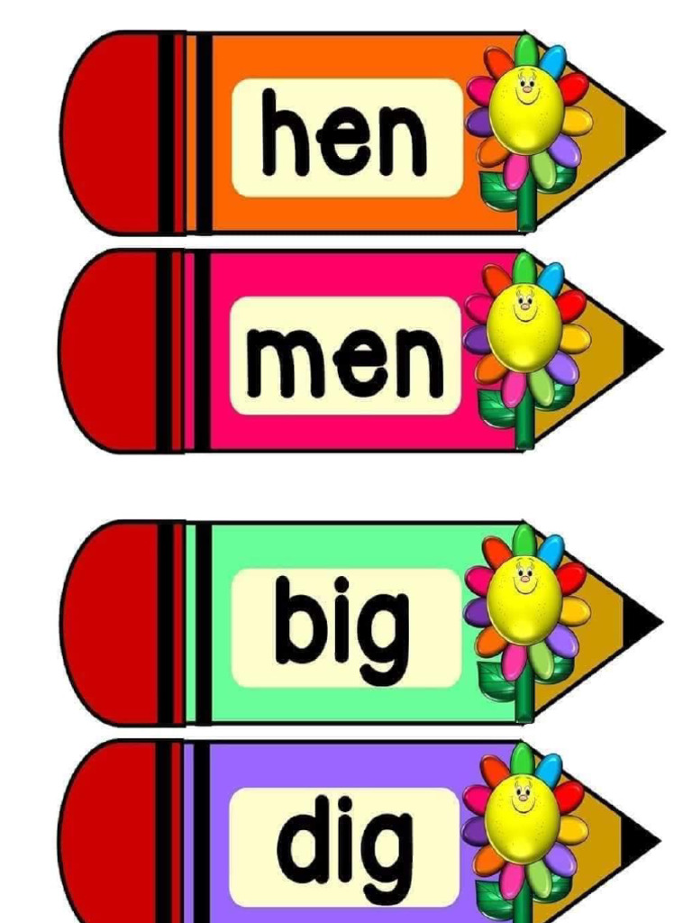 CVC Pattern On Pencils | PDF