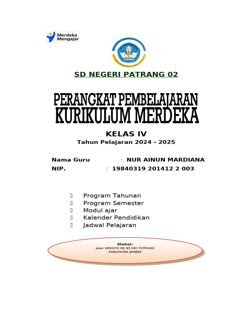 Cover Perangkat Ajar Gabungan Kurikulum Merdeka | PDF