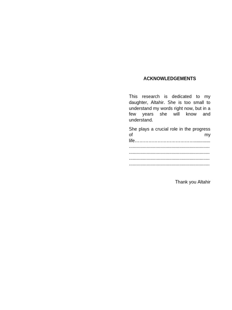 Acknowledgements | PDF | Self-Improvement