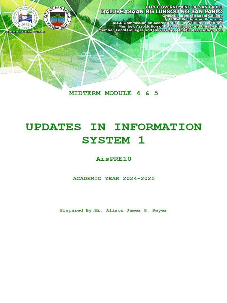 Updates in AIS 1 | PDF | Computer Data Storage | Computer Hardware