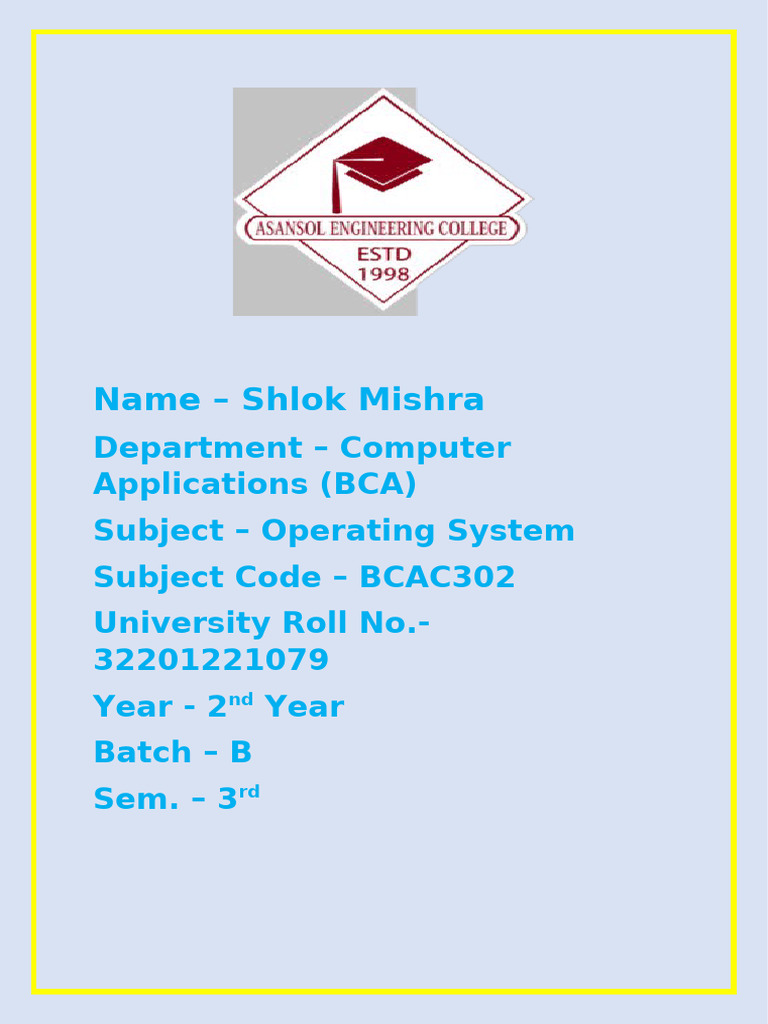 Name - Shlok Mishra | PDF