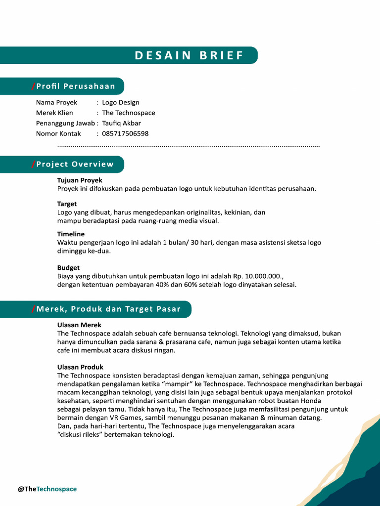 Contoh Tugas_Designbrief_Taufiq Akbar | PDF