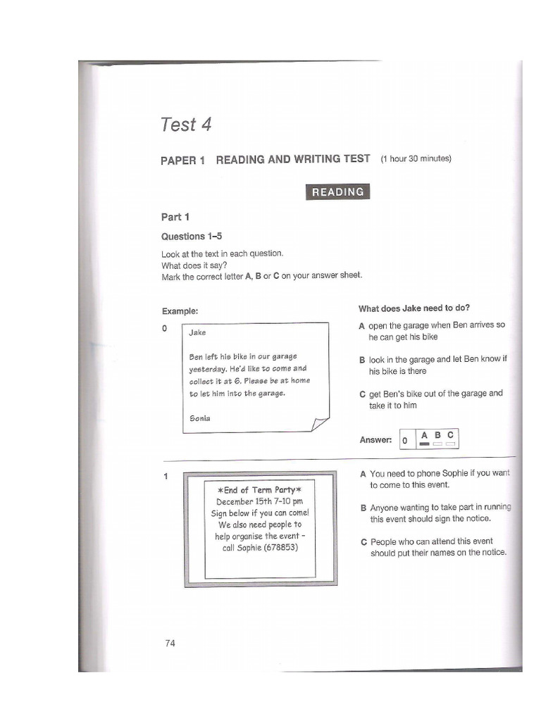 PET 7 - Test 4 | PDF