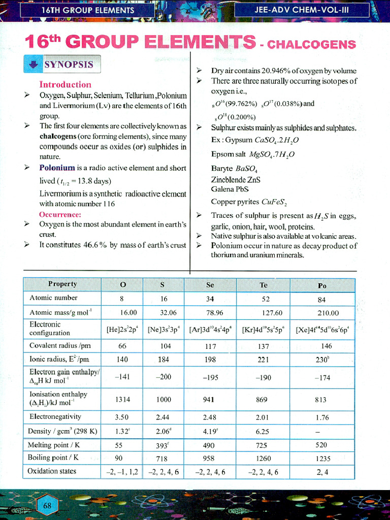 2 - 16th Group Elements | PDF