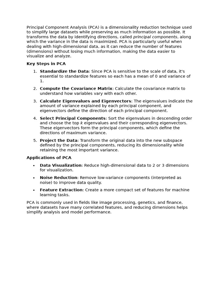 Principal Component Analysis | PDF
