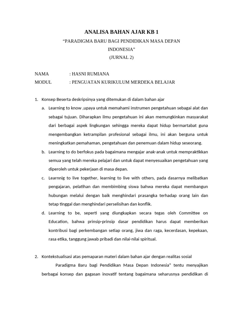 Tiga Konsep Beserta Deskripsinya Yang Ditemukan Di Dalam Bahan Ajar | PDF