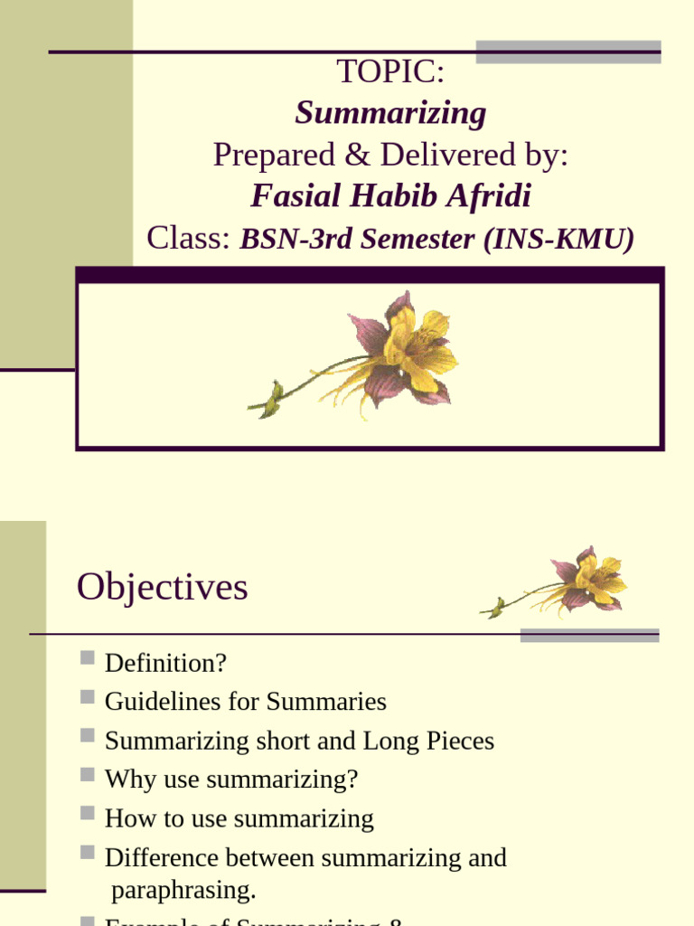Unit 2 (B) Summarizing, Educational Platform | PDF