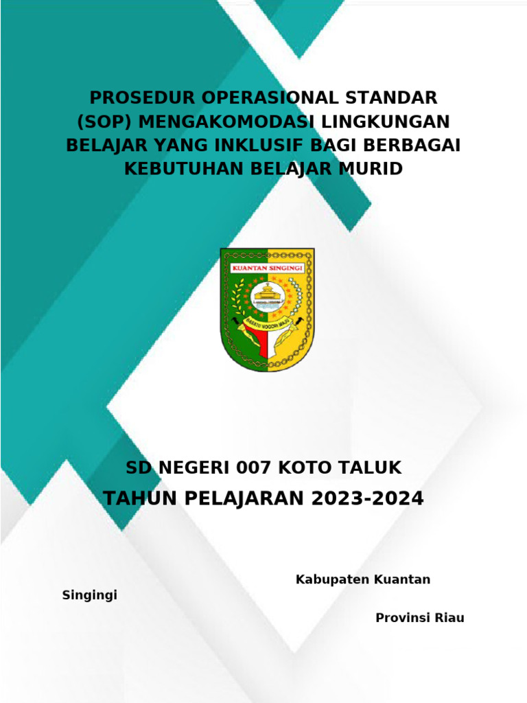 SOP Lingkungan Belajar Inklusif SD 007 | PDF