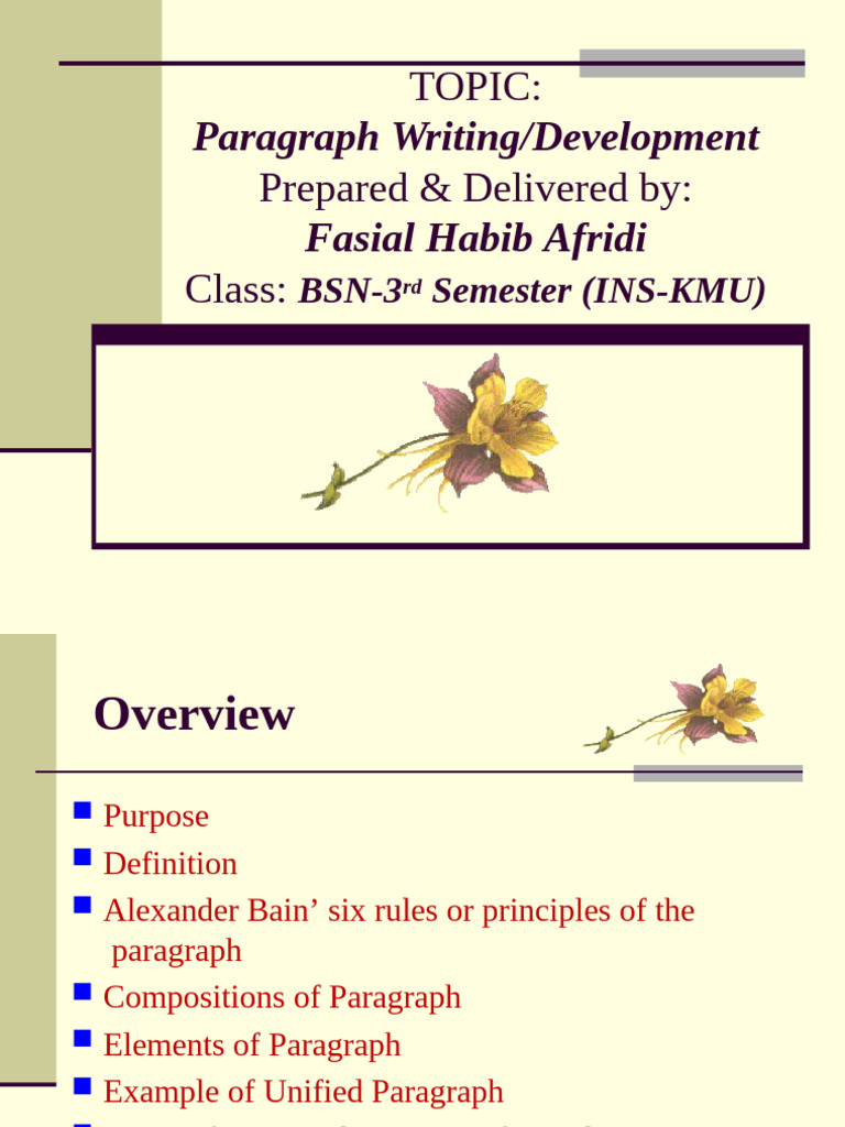 Unit 3 Paragraph Writing, Educational Platform | PDF | Paragraph