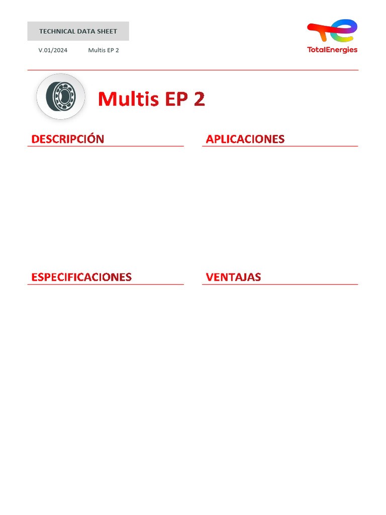 Total Multis Ep 2 TDS | PDF | Rodamiento (Mecánico) | Fricción