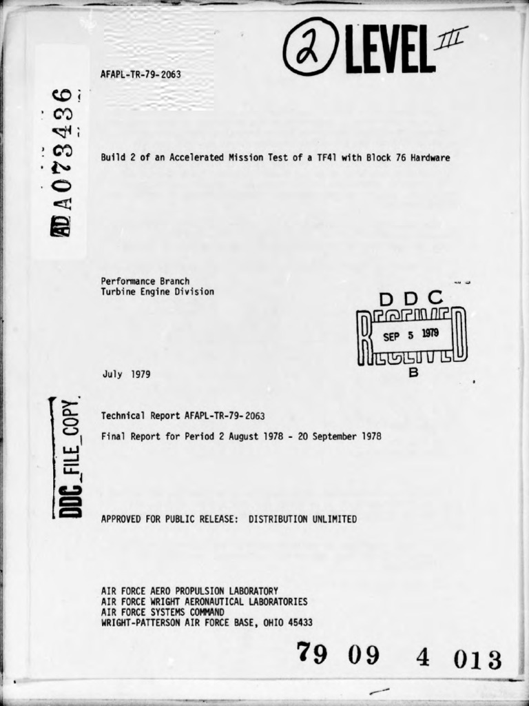 (1979-07) Accelerated Mission Test of A TF-41 | PDF | Atmosphere | Gases