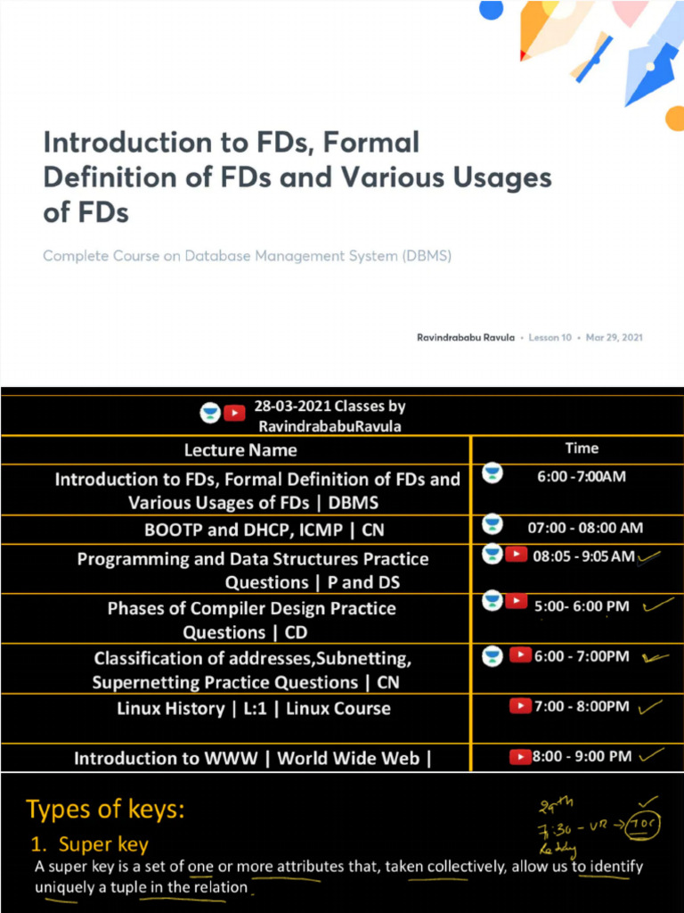 Introduction To FDs Formal Definition of FDs and Various Usages of FDs ...