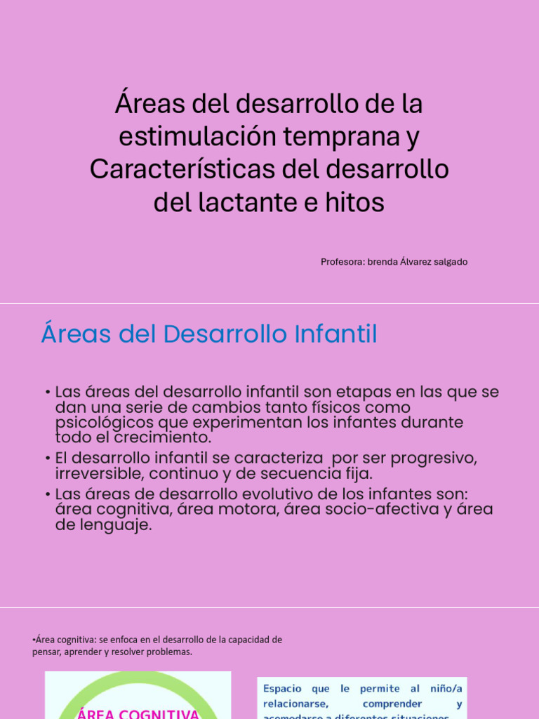 Desarrollo Infantil: Hitos y Áreas Clave | PDF | Desarrollo infantil | Ciencias del comportamiento