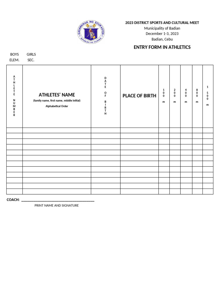 entry-form-athletics | PDF