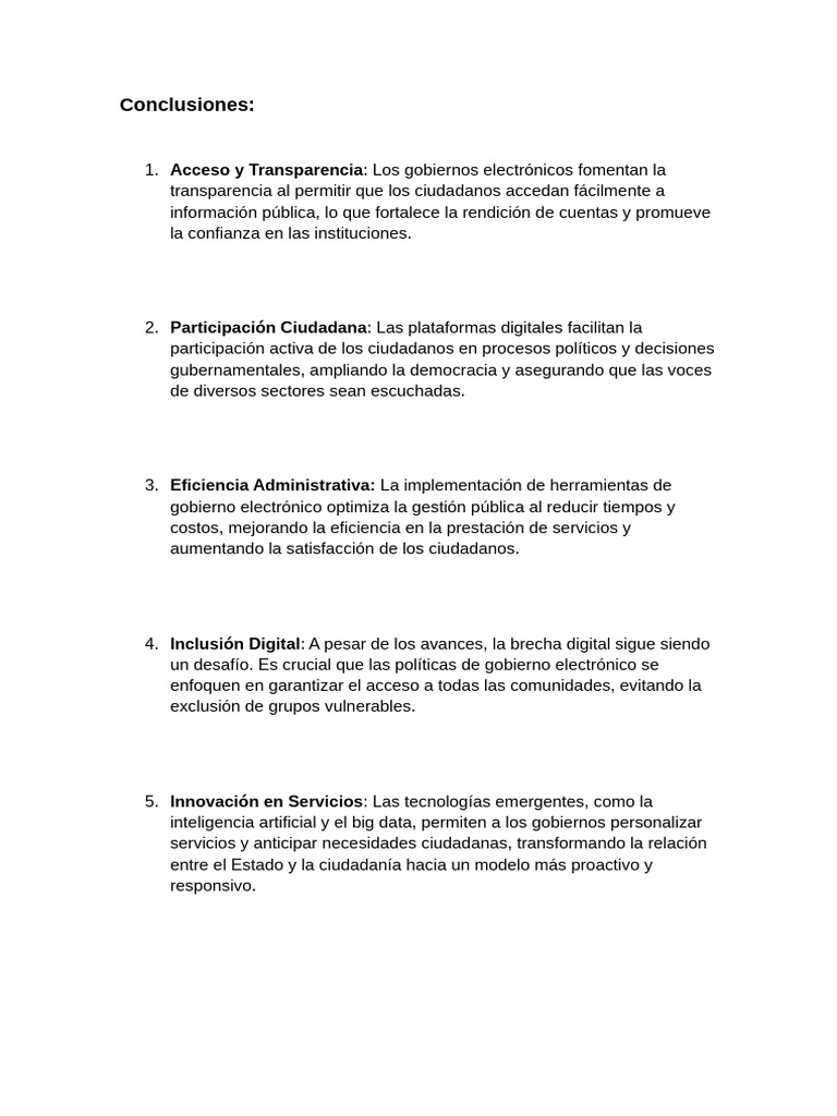 Conclusiones Sociales | PDF | Informática