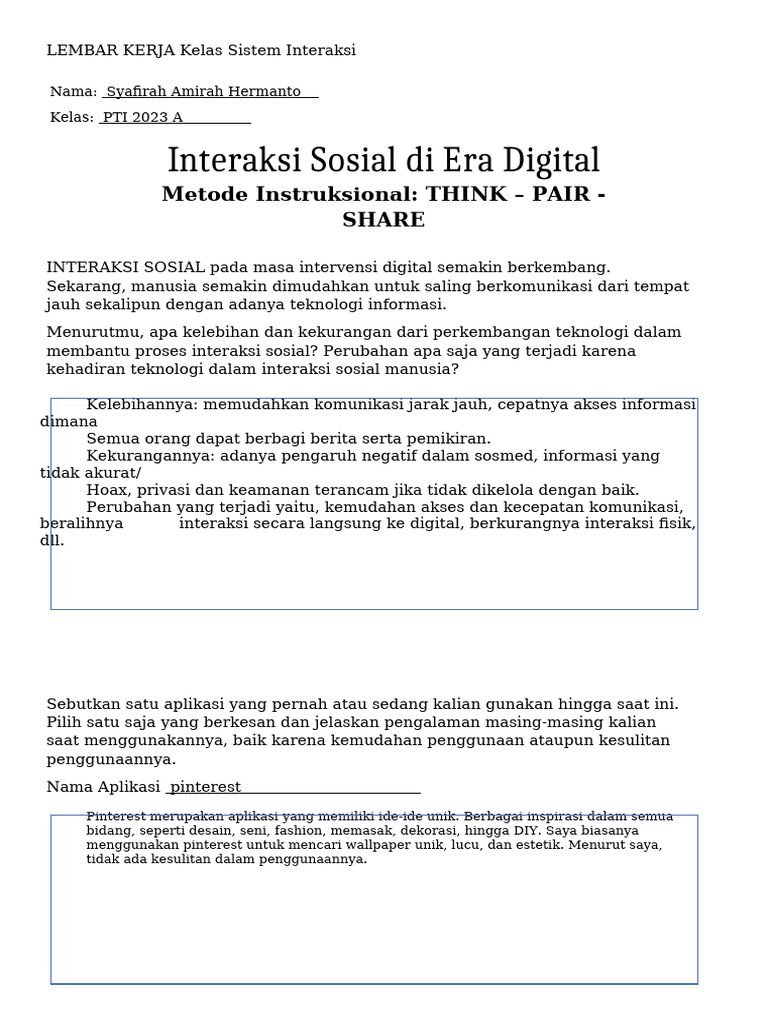 Imk Interaksi Era Digital | PDF | Ilmu Sosial | Komputer