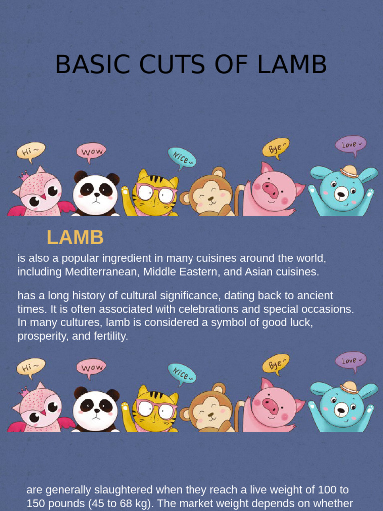 BASIC CUTS OF LAMB | PDF | Lamb And Mutton | Grilling