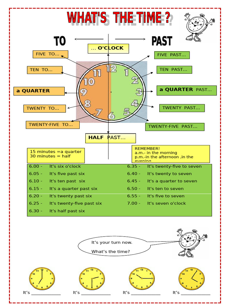 Telling Time 2 | PDF