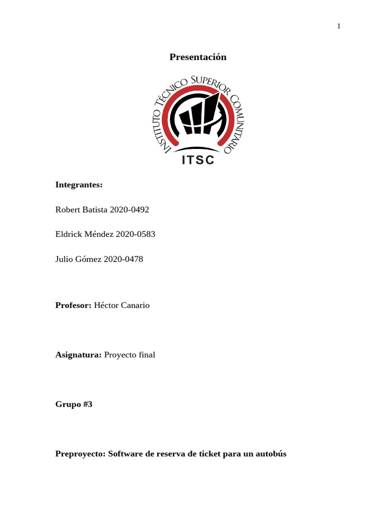 Software de Reserva de Tickets Uepa | PDF | Software | Presupuesto