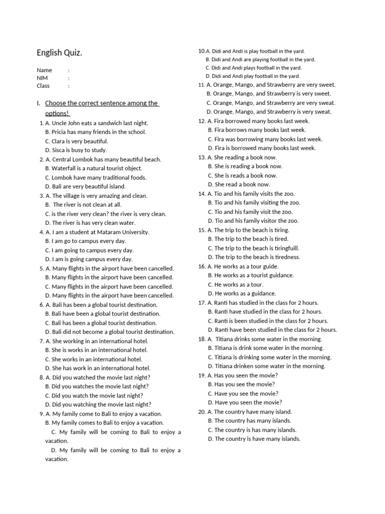 Soal Latihan KSP Bahasa Inggris | PDF | Tourism | Leisure