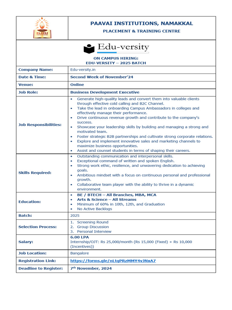 Drive 30 - Edu-Versity - Circular | PDF | Business