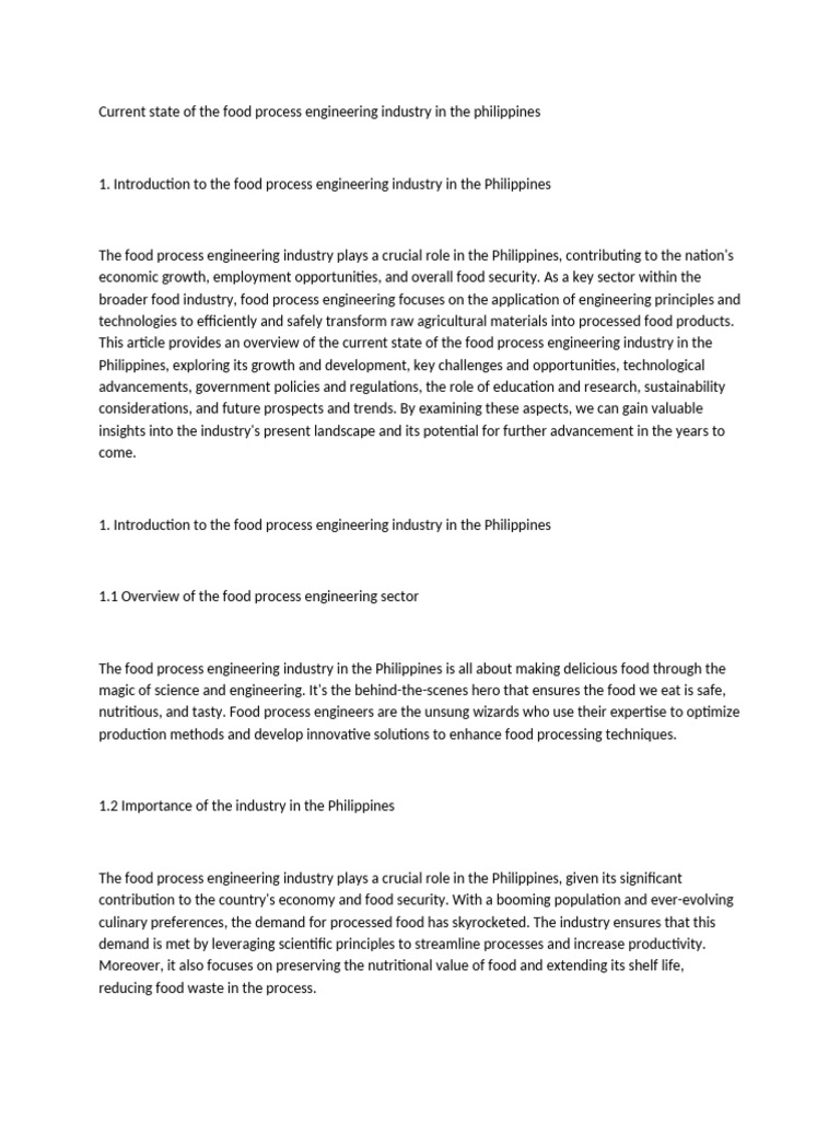 Current State of Food process-WPS Office | PDF | Sustainability ...