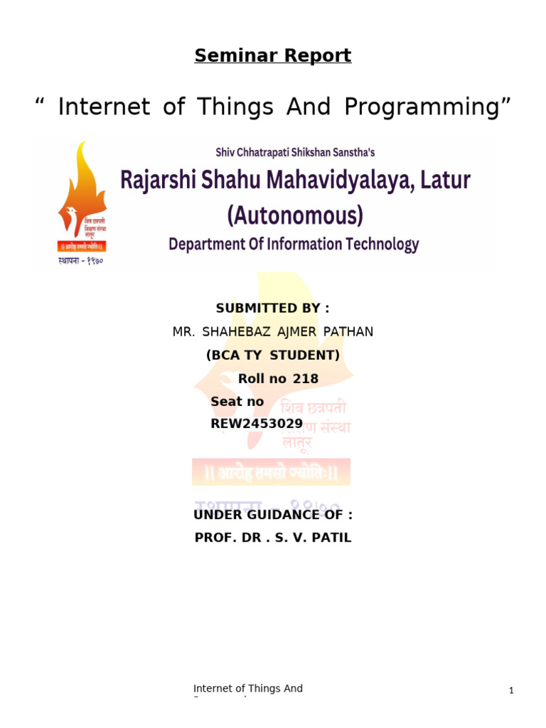 Report demo | PDF | Arduino | Internet Of Things