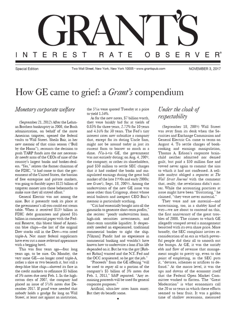 How GE Came To Grief | PDF | General Electric | Business