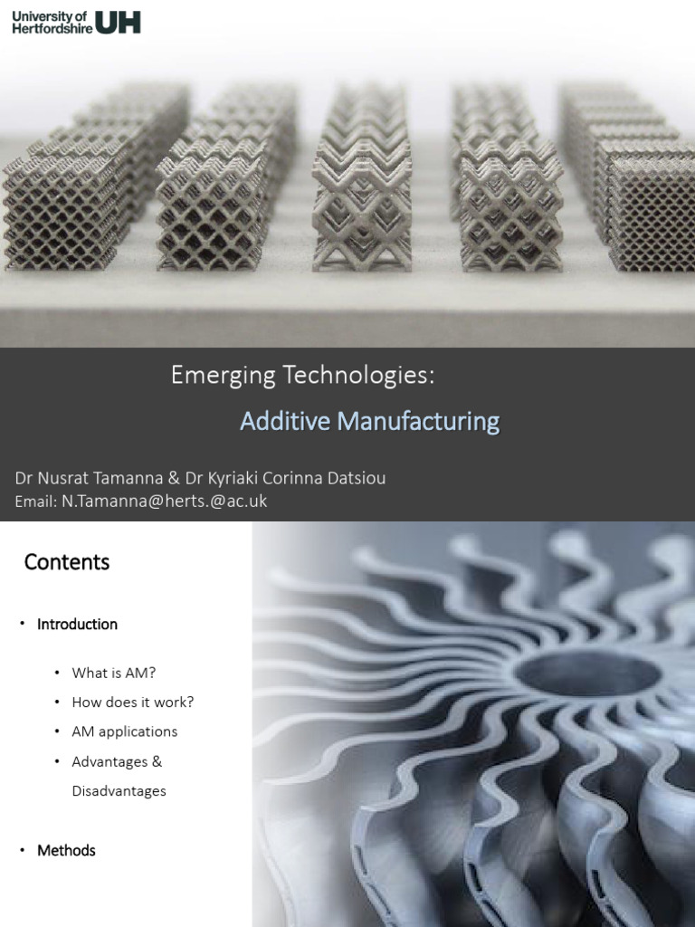 Additive Manufacturing Overview and Applications | PDF | 3 D Printing ...