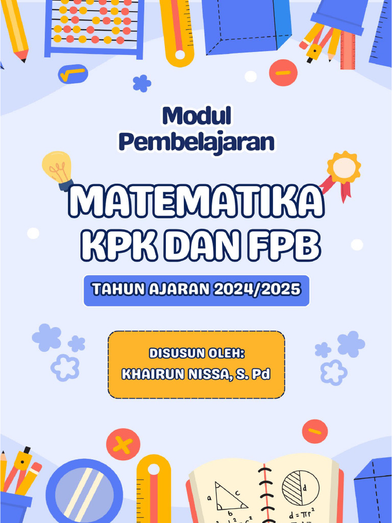 Modul Ajar Berdiferensiasi MTK - KPK Dan FPB | PDF | Karier & Perkembangan