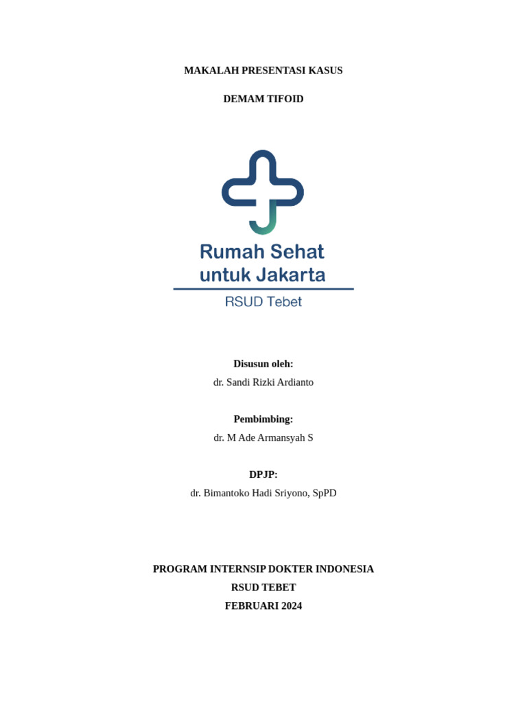 Laporan Kasus 3 Dr. Sandi Rizki Ardianto | PDF