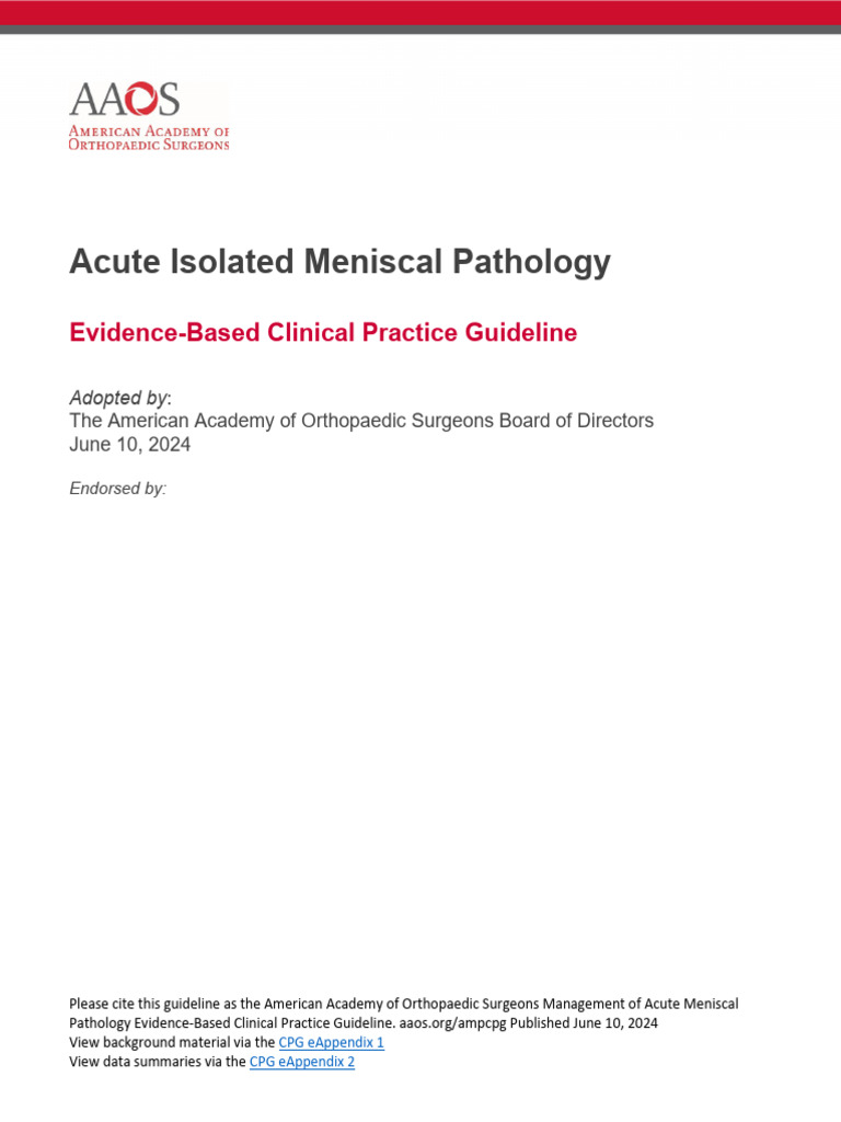 Amp CPG | PDF | Evidence Based Medicine | Knee