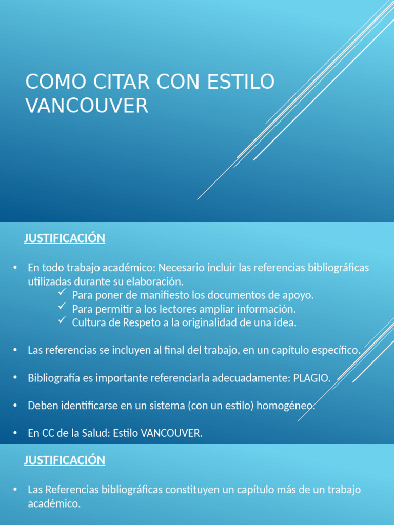 Como Citar Con Estilo Vancouver-V2 | PDF | Citación