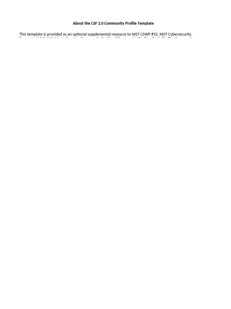 CSA Cloud Controls Matrix V4.0 - A CSF 2.0 Cloud Community Profile ...